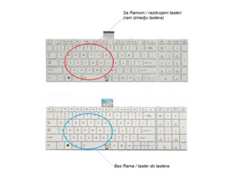 Tastatura za laptop Toshiba Satellite C850 C850D C855 C855D BELA bez rama