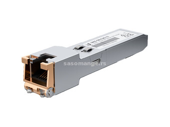 Ubiquiti UACC-CM-RJ45-1G SFP to RJ45 transceiver module that delivers 1 Gbps speed via a converte...