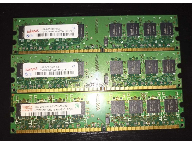 Take MS i Hynix 3 GB DDR2 (3x1GB) Ram memorija