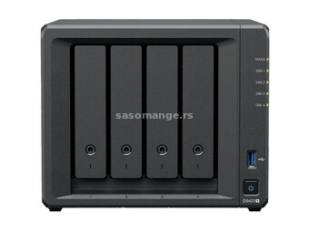 Synology DS423+, Tower, 4-Bays 3.5 SATA HDDSSD, 2 x M.2 2280 NVMe SSD, CPU Intel Celeron J4125 4-...