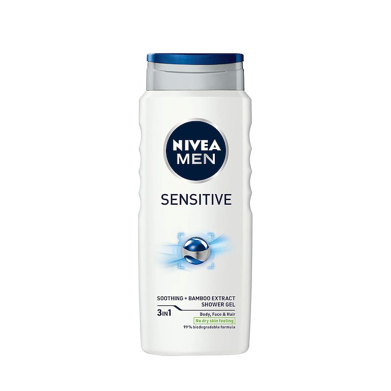 Nivea gel tuš men sensitive 500ml nivea