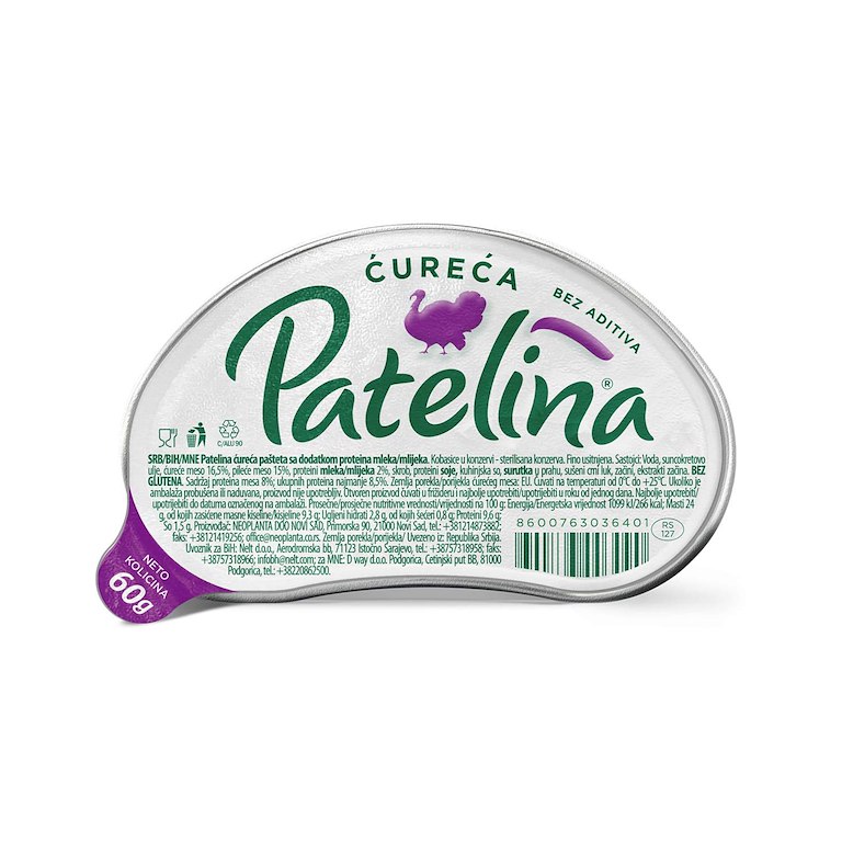 Patelina pašteta ćureća 60g patelina