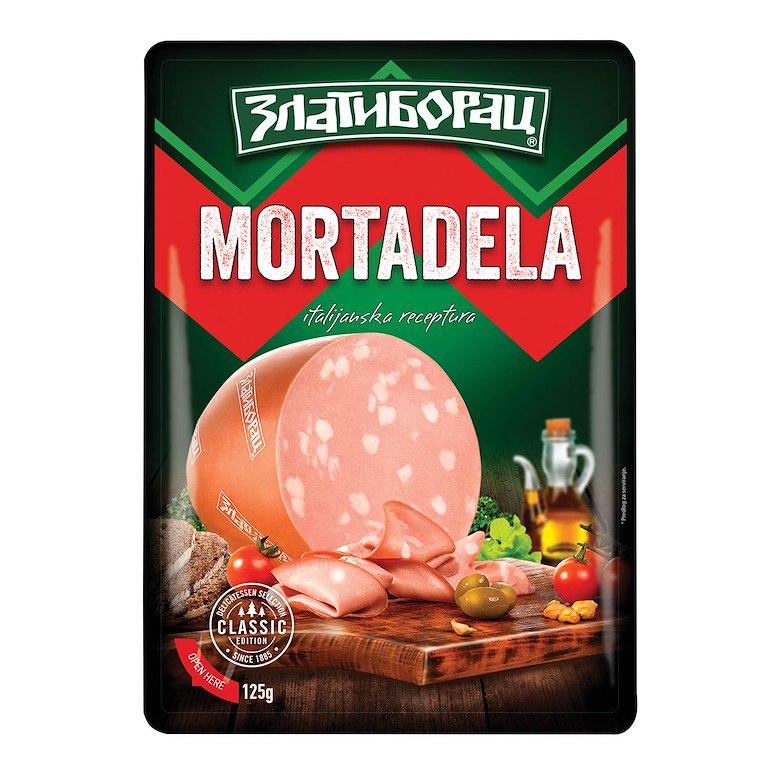 Zlatiborac mortadella classic slajs 125g zlatiborac