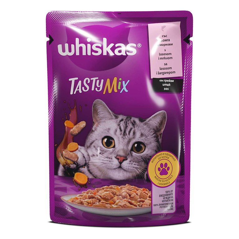 Whiskas hrana za mačke tm izbor sefa losos 85g whiskas