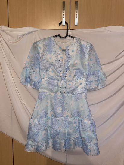 Plava vintage haljina