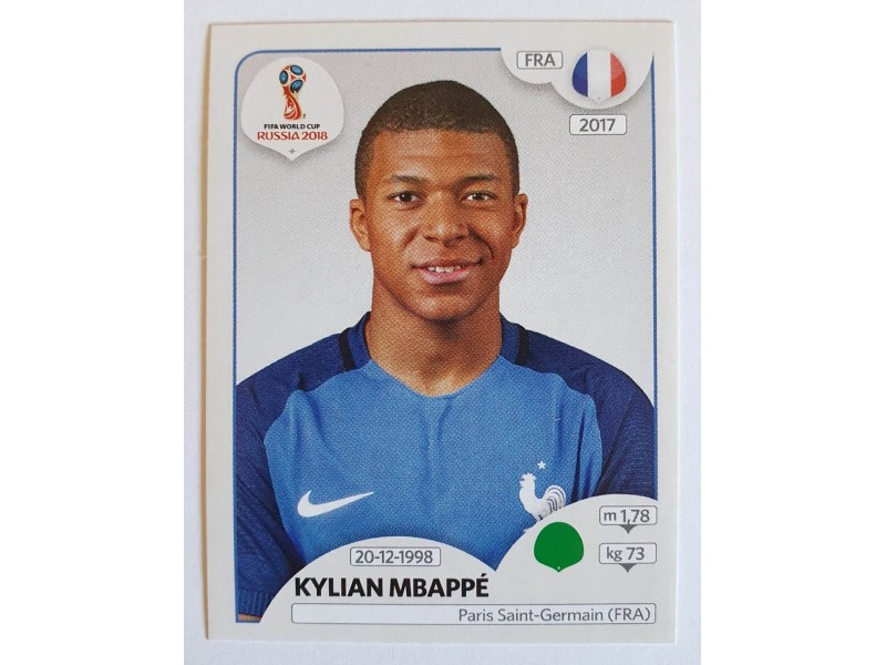 WORLD CUP RUSSIA 2018 - broj 197 Mbappe