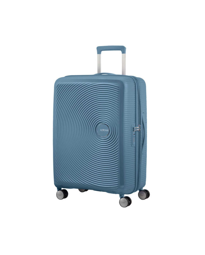 KOFER SOUNDBOX-SPINNER 67/24 TSA EXP STONE BLUE TROLLEY American Tourister