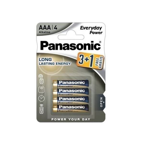 PANASONIC Baterije Alkalne AAA, LR03EPS/4BP, Everyday POWER, 4 kom