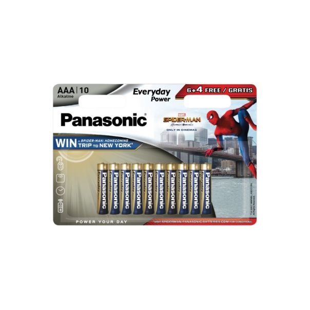 PANASONIC Baterije LR03EPS/10BW-AAA 10 kom 6+4F Alkalne Everyday