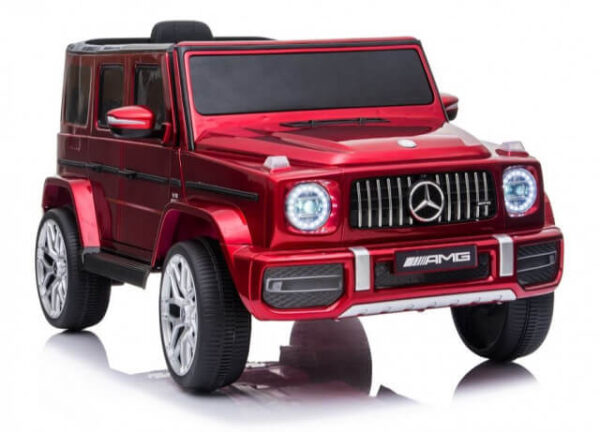 Mercedes na akumulator G63 sa Mekim gumama i kožnim sedištem BJS 306 crveni