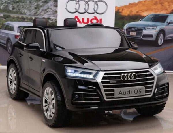 Audi Q5 veliki Licencirani Dvosed za decu 4×4 – meke gume i meko sedište BJQ5D – crni