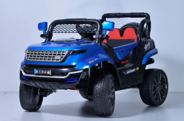 Džip na akumulator 4×4 Land Rover sa mekim gumama i kožnim sedištem BJTF6622 – plavi