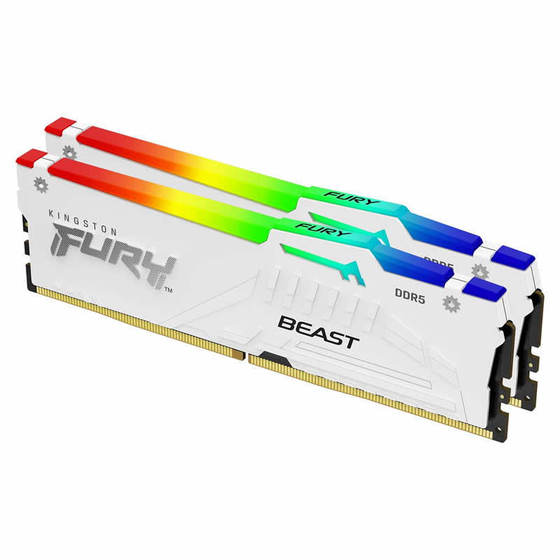 Kingston 32GB DDR5 6000MT/s kit KF560C40BWAK2-32 Fury Beast White RGB