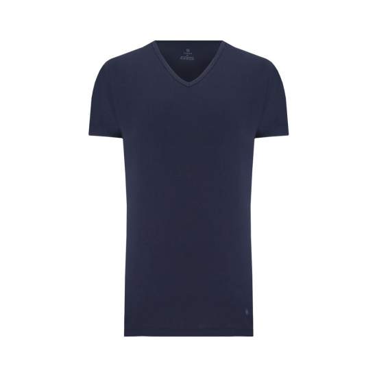 VAKKO V-NECK NAVY BLUE UNDERWEAR T-SHIRT