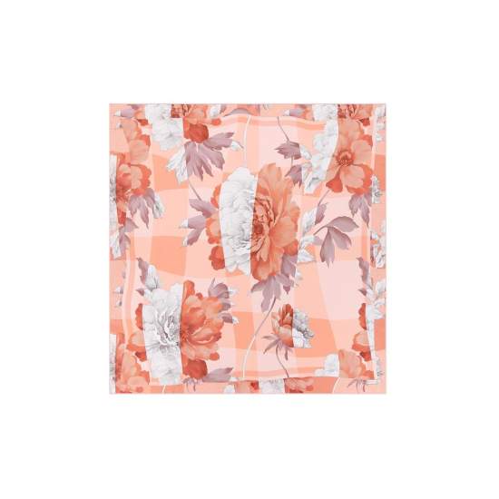 VAKKO FLORAL PATTERNED SILK SCARF