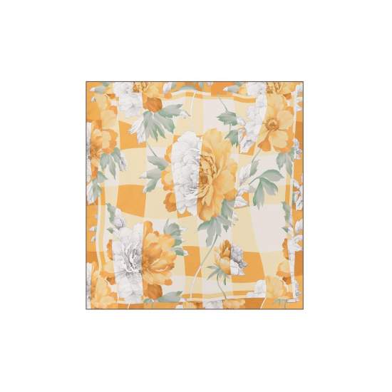 VAKKO FLORAL PATTERNED SILK SCARF