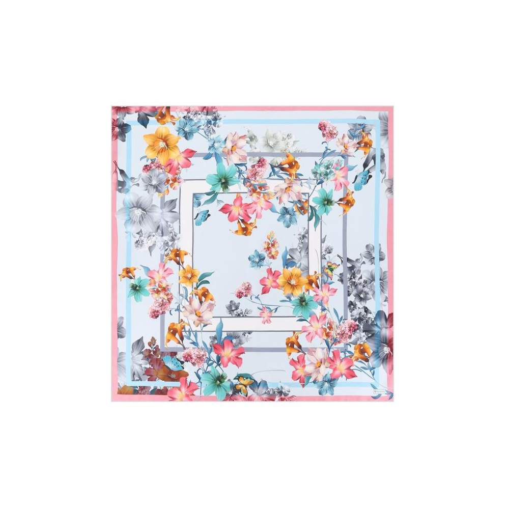 VAKKO FLORAL PATTERNED SILK SCARF