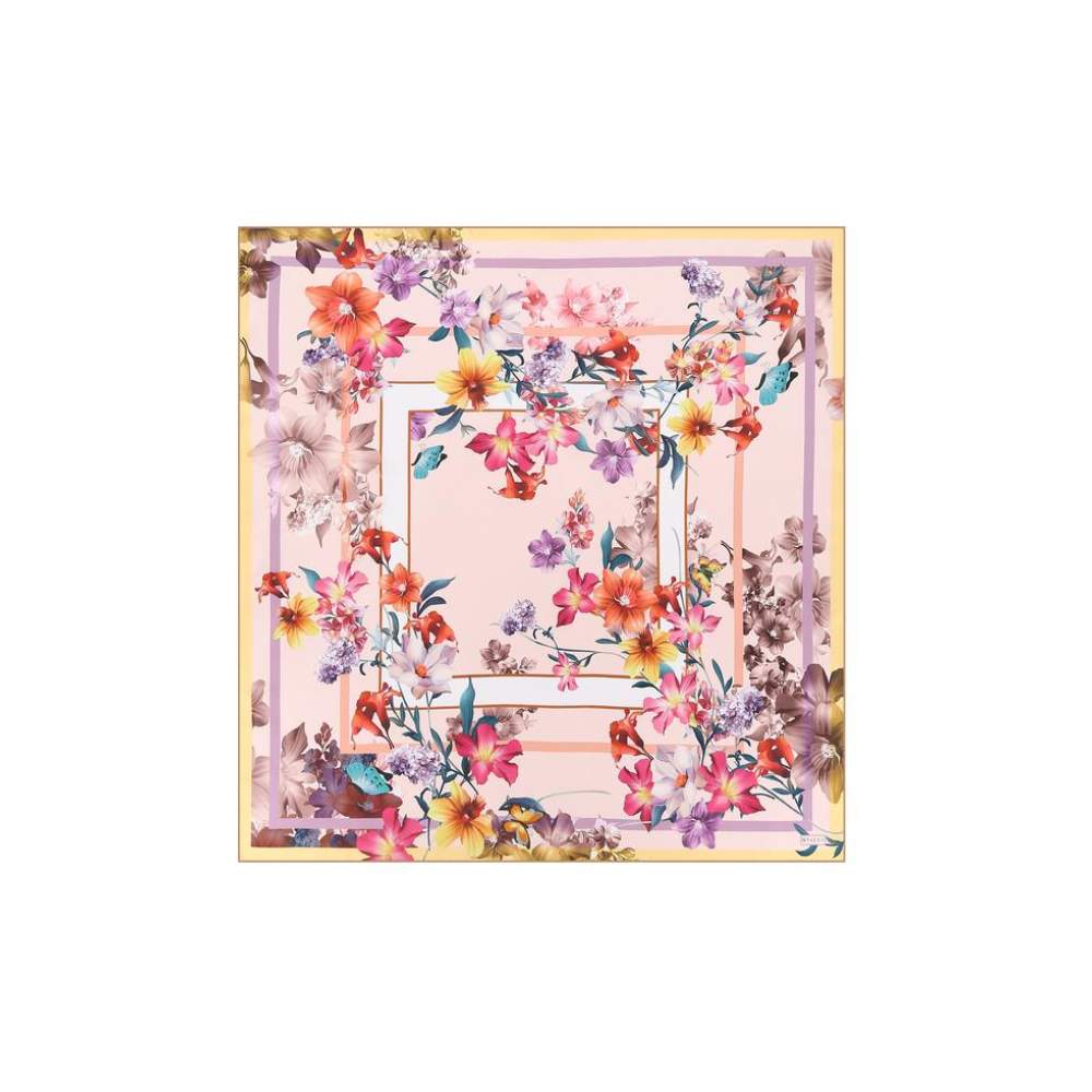 VAKKO FLORAL PATTERNED SILK SCARF