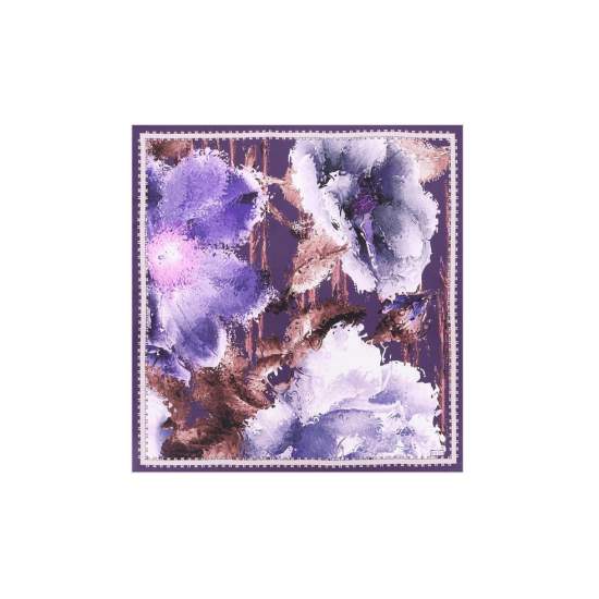 VAKKO FLORAL PATTERNED SILK SCARF