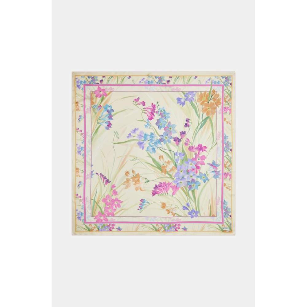 VAKKO FLORAL PATTERNED SILK SCARF