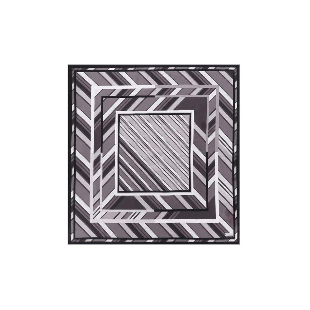 VAKKO GEOMETRIC PATTERNED SILK SCARF