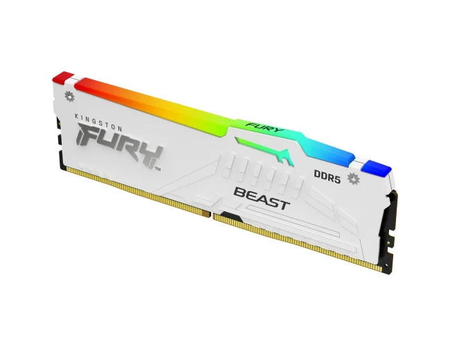 Kingston DDR5 16GB 6000MHz FURY Beast White RGB (KF560C40BWA-16) memorija za desktop