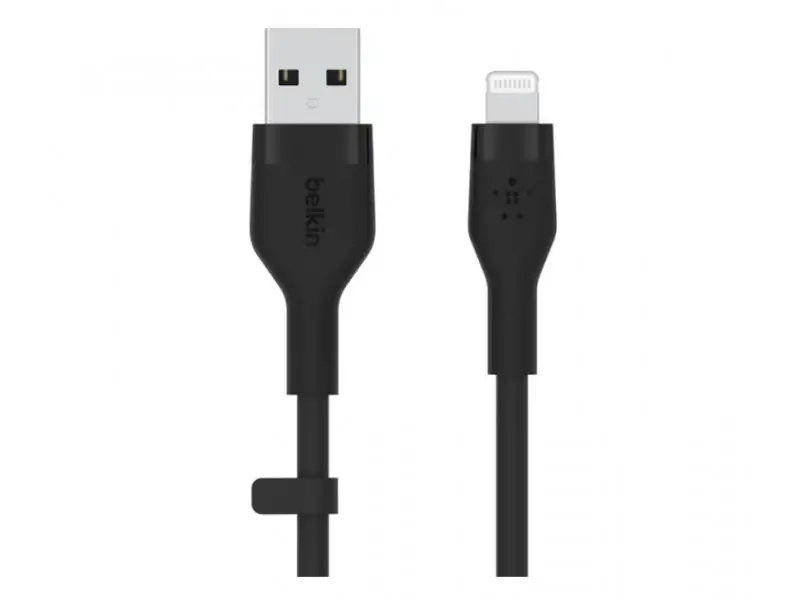 BELKIN BOOST CHARGE SILICONE CABLE USB-A 1M BLACK (CAA008BT1MBK)