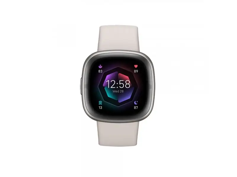 FITBIT SENSE 2 LUNAR WHITE/PLATINUM ALUMINUM