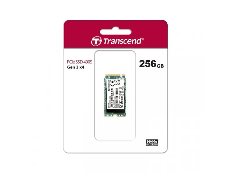 TRANSCEND 256GB, M.2 2242 SSD, PCIE GEN3X4, NVME (TS256GMTE400S)