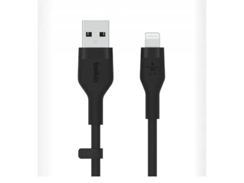 BELKIN BOOST CHARGE SILICONE CABLE USB-A TO LIGHTNING – 3M – BLACK