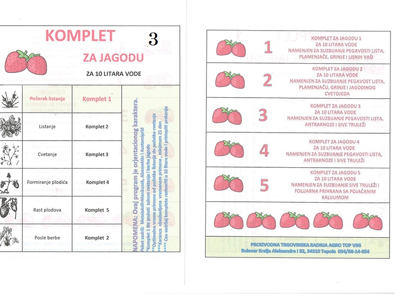 Komplet Jagoda 3 za 10lit