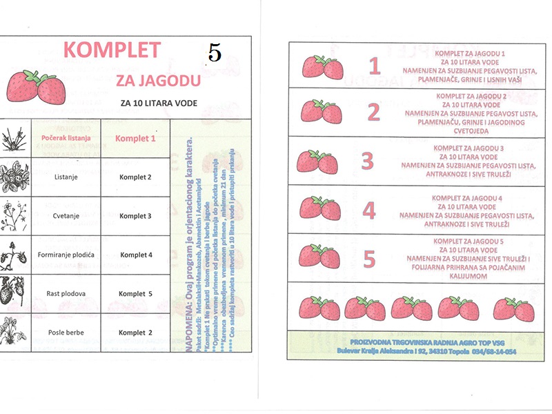 Komplet Jagoda 5 za 10lit