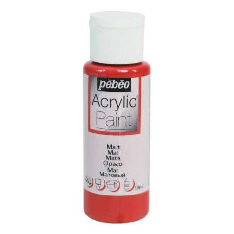 ACRYLIC PAINT 59ML MATT- BRICK RED