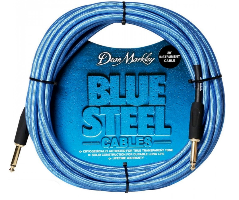 DEAN MARKLEY DMBSIN20S Blue Steel 6 m Straight - Straight Instrument Cable