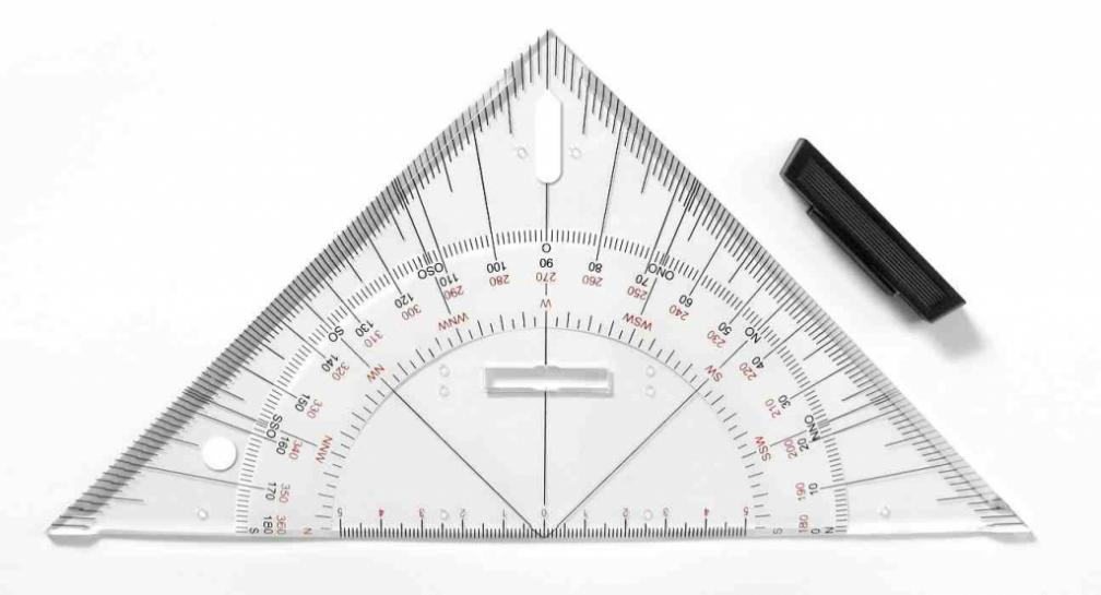 Profesionalni trouglasti lenjir LENIAR 45° - 25 cm