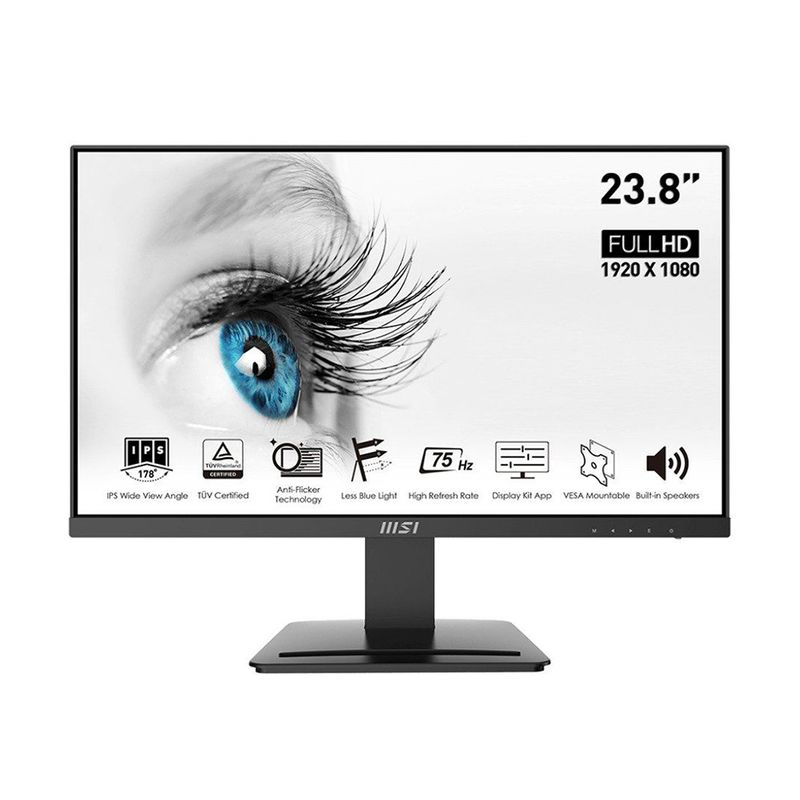 Monitor MSI 24″ MSI PRO MP243 Flat FHD IPS 75Hz 5ms