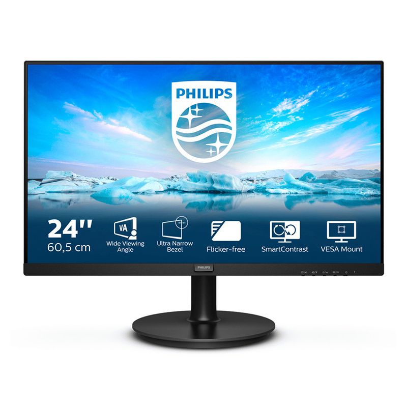 Monitor Philips 24″ 241V8L / 00 VA 75Hz VGA / HDMI