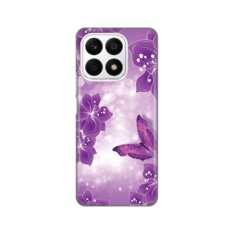 Maskica Silikonska Print za Honor X8a Butterfly And Flowers