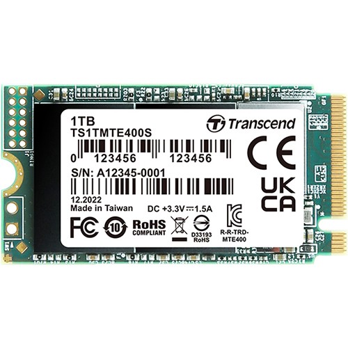 Transcend 1TB 400S M.2 2242 NVMe PCIe Gen3 SSD | TS1TMTE400S