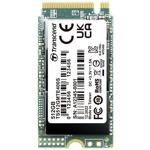 Transcend 512GB 400S M.2 2242 NVMe PCIe Gen3 SSD | TS512GMTE400S