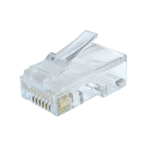 Gembird Modular plug 8P8C 30u gold plated RJ45 for solid CAT6 LAN cable, 10 pcs per polybag | LC-8P8C-002/10