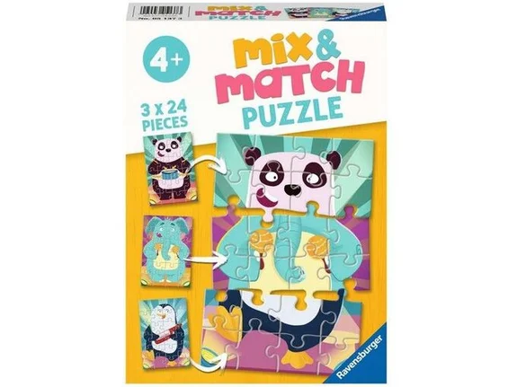 Ravensburger MixiMatch puzzle - slagalice - Smešne životinje