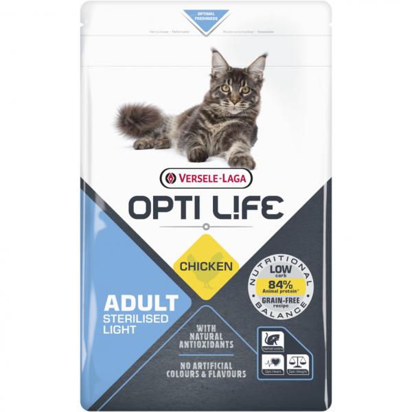 Opti Life Cat Adult Sterilised/Light Chicken – 1kg