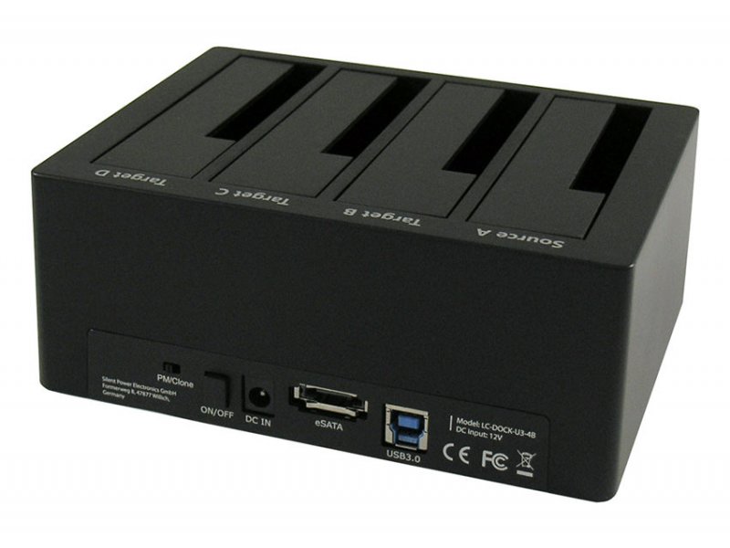 LC POWER HDD DOCKING LC-DOCK-U3-4B USB3.0/ESATA 4X HDD/SSD BLACK CENA