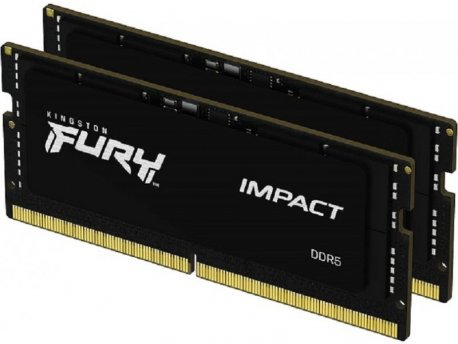 KINGSTON SODIMM DDR5, 32GB (2X16GB KIT), 4800MHZ, FURY IMPACT (KF548S38IBK2-32)