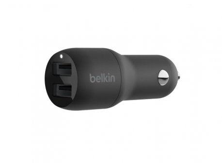 BELKIN BOOST CHARGE DUAL USB-A CAR CHARGER 24W (CCD001BT1MBK)