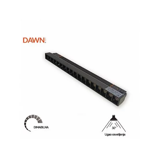 DAWN MAGNETIC SVETILJKA LED02-20W 3000K 30° 48V DC CRNA CENA