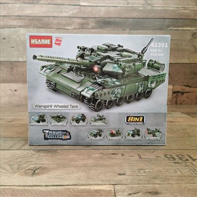 Hsanhe 42301 8u1 tank lego igračka za gradnju