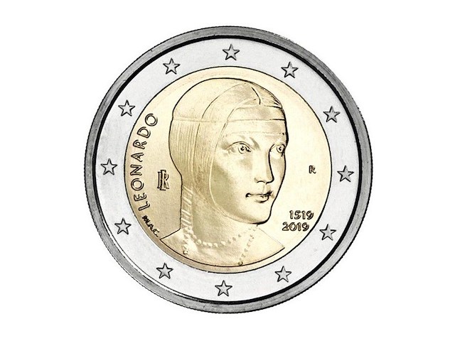 Italija 2 euro 2019. UNC Leonardo da Vinci