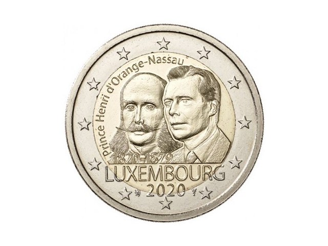 Luxembourg 2 euro 2020. UNC Prince Henri